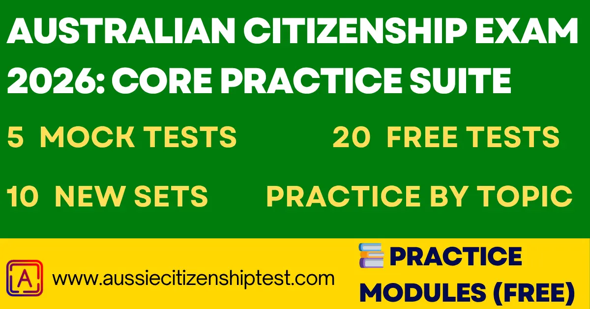 Australian Citizenship Exam 2026 | Core Practice Suite | Aussie ...