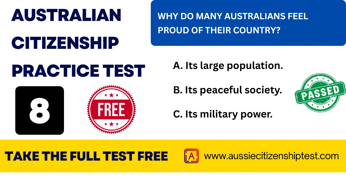 Australian Citizenship Practice Test 8 - Democratic Beliefs, Rule of ...